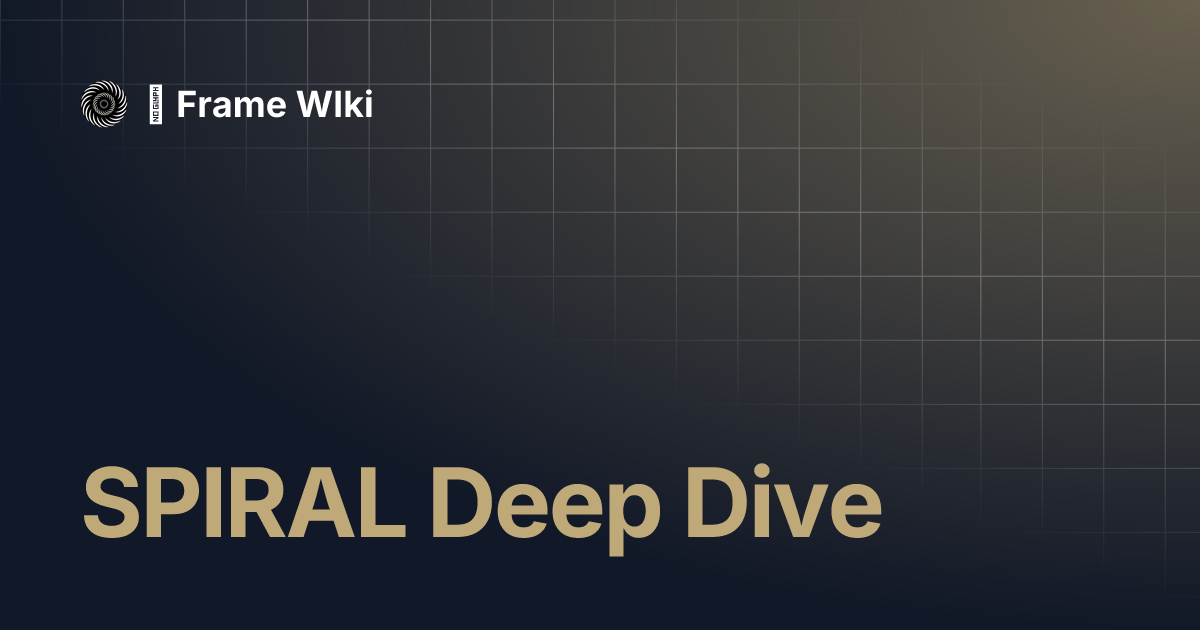 SPIRAL Deep Dive | ∆ Frame WIki